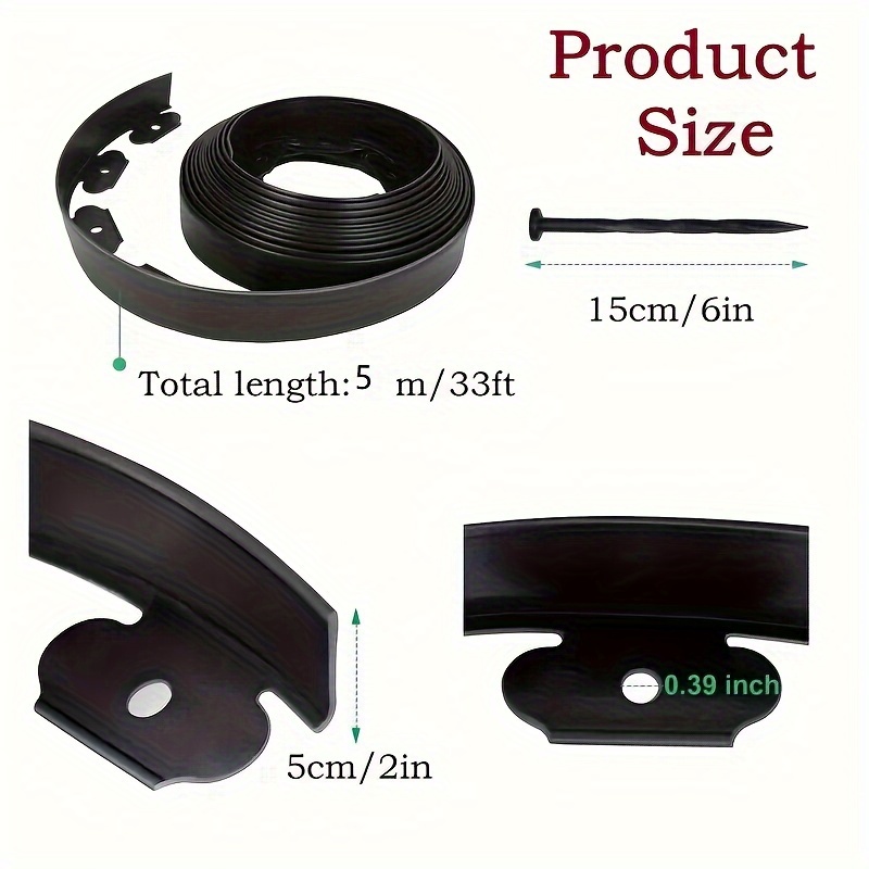 Polypropylene Landscape Edging Kit Decorative Garden Border - Temu
