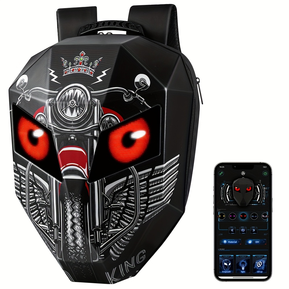 led backpack with eyes sold on Temu United States