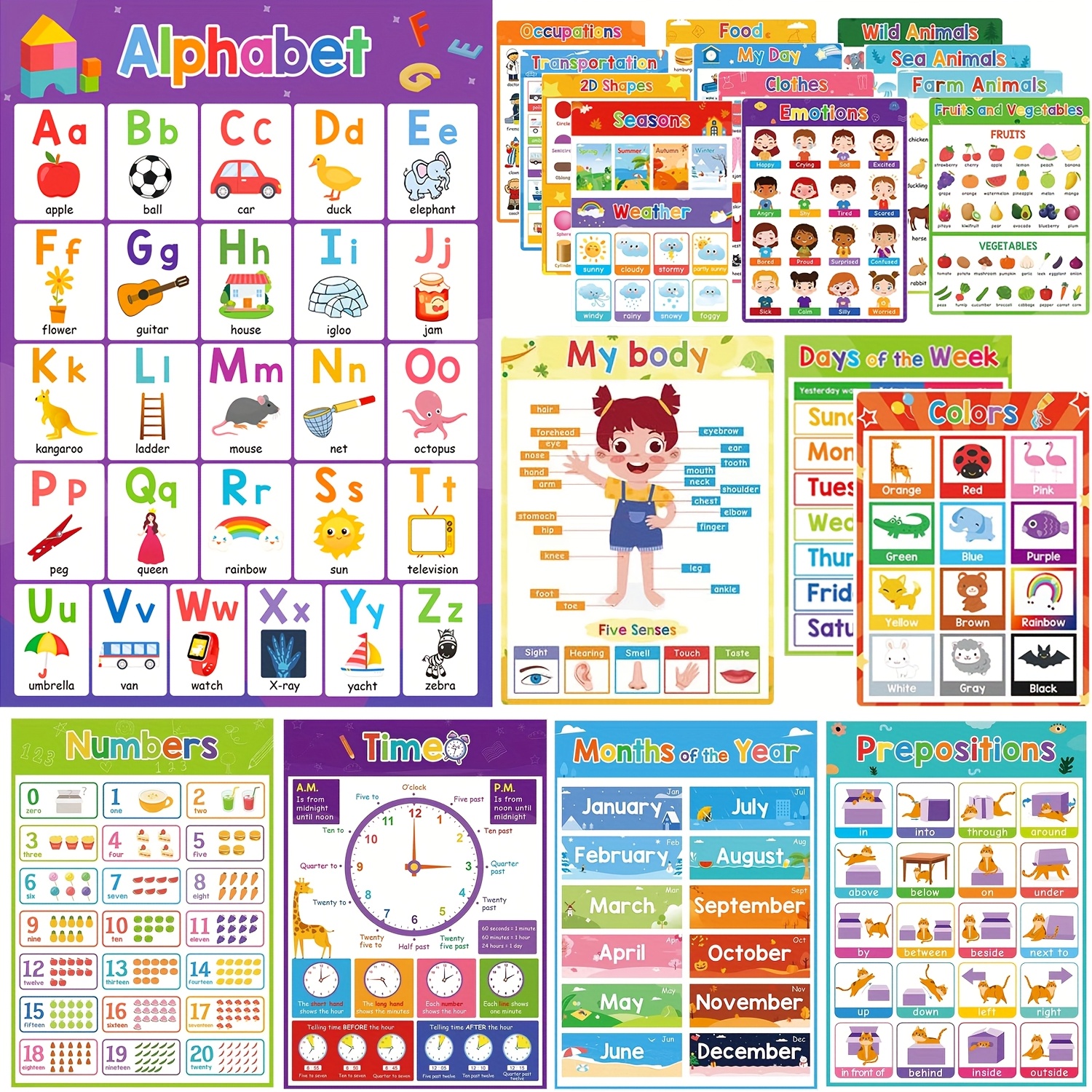 Board Letter Words Word Wall Letters And Alphabet Cards For Colorful ...