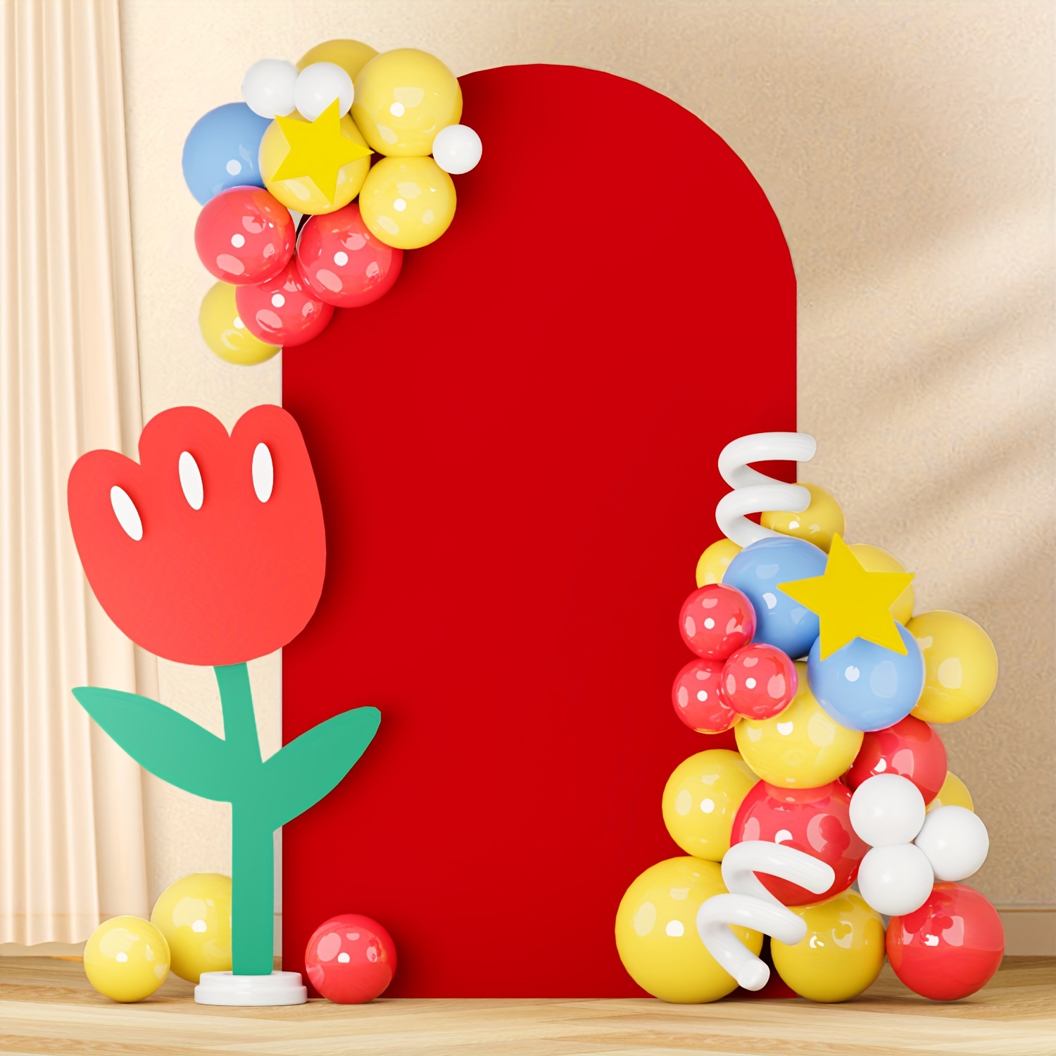 Wedding Arch Cover Red Arch Backdrop Cover Spandex Fitted - Temu