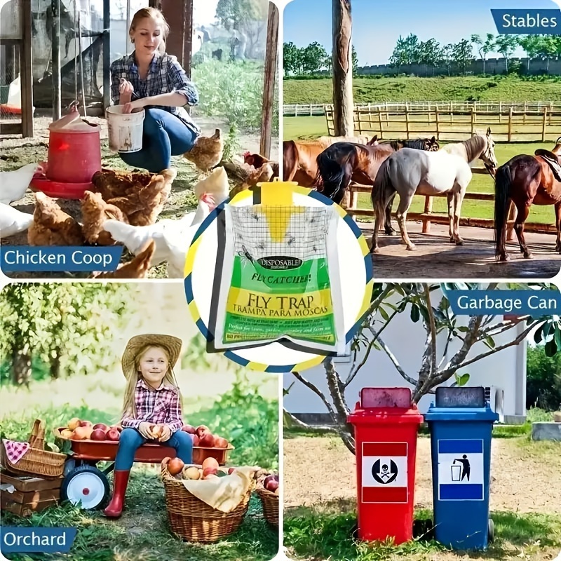 Disposable Fly Trap Outdoor Hanging Fly Catcher Plastic Non - Temu Qatar