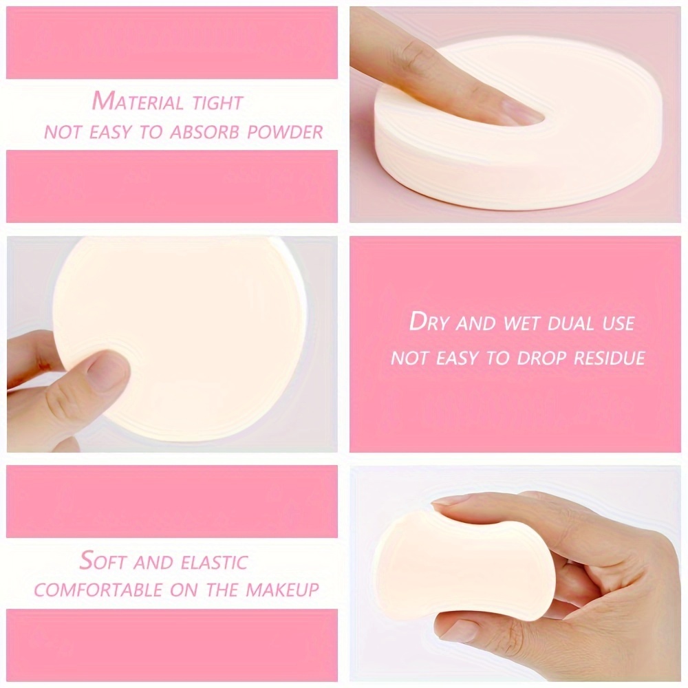 white makeup sponge cosmetic puff round pad compact facial - Temu Australia