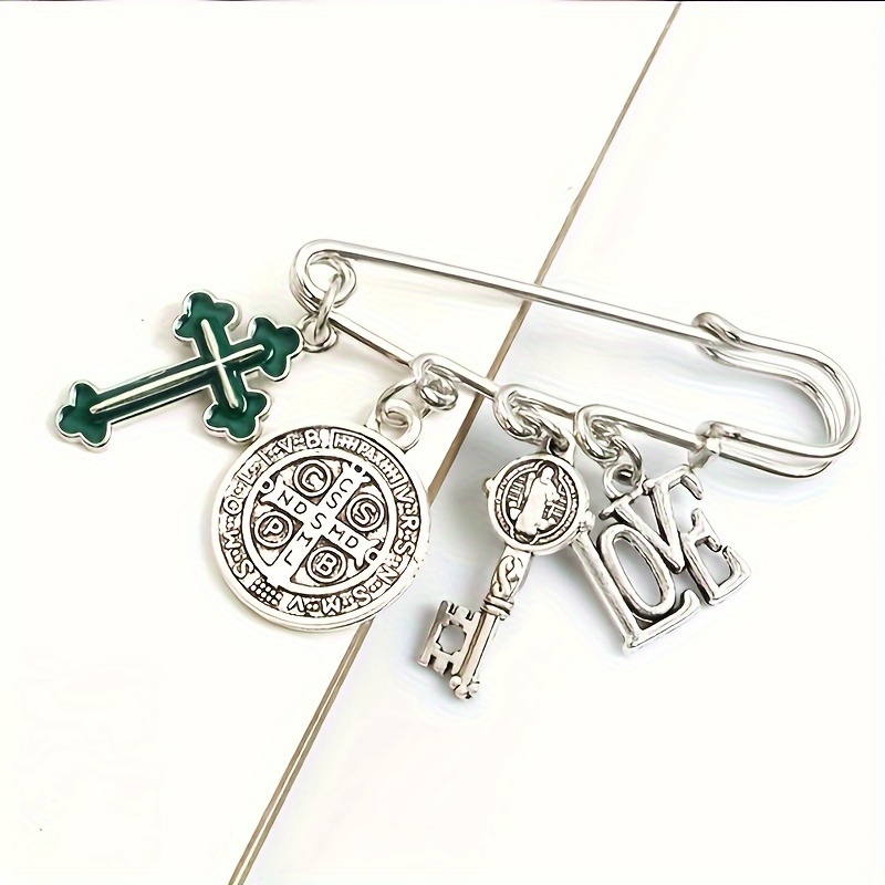 Christian Style Pendant Brooch Pin Cross Pattern Decorative - Temu ...