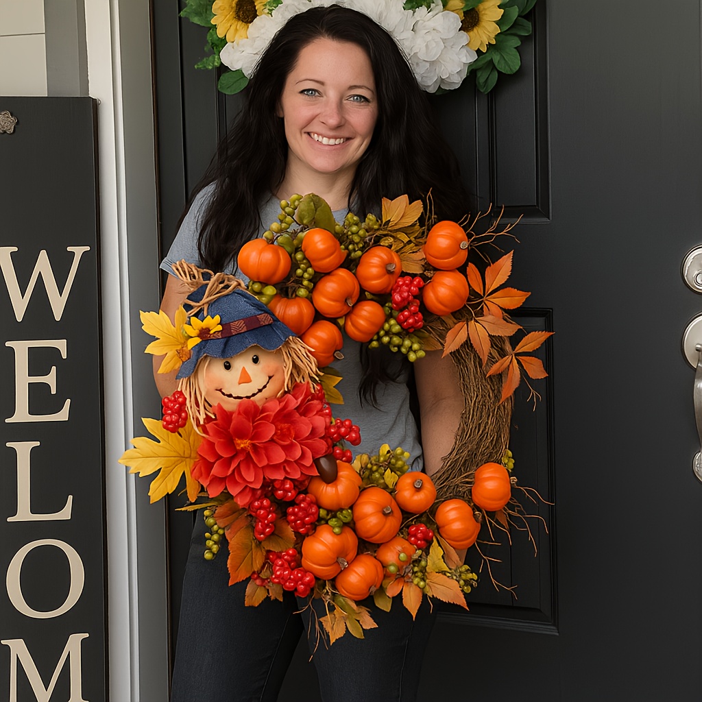 autumn wreaths sold on Temu United States
