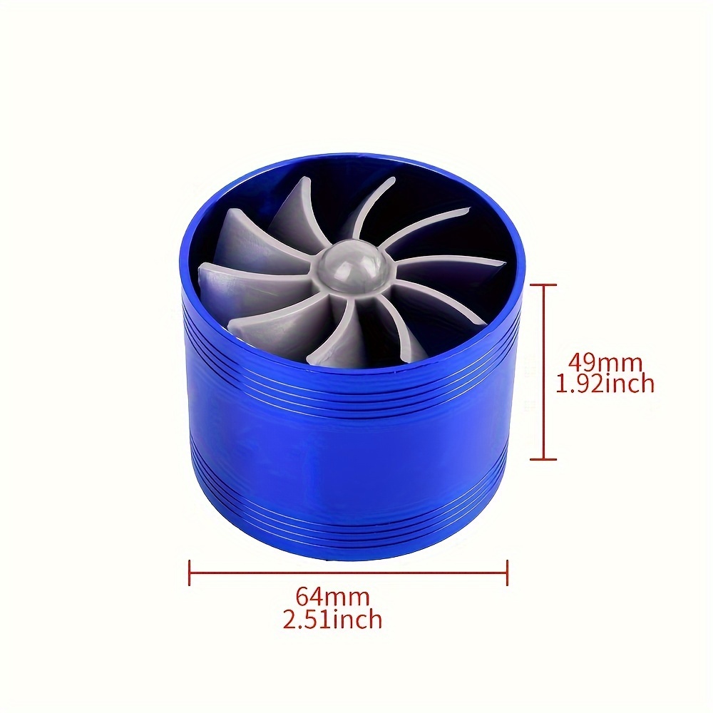 Car Air Intake Modified Gas Fuel Fuel Saving Fan Suitable - Temu Portugal