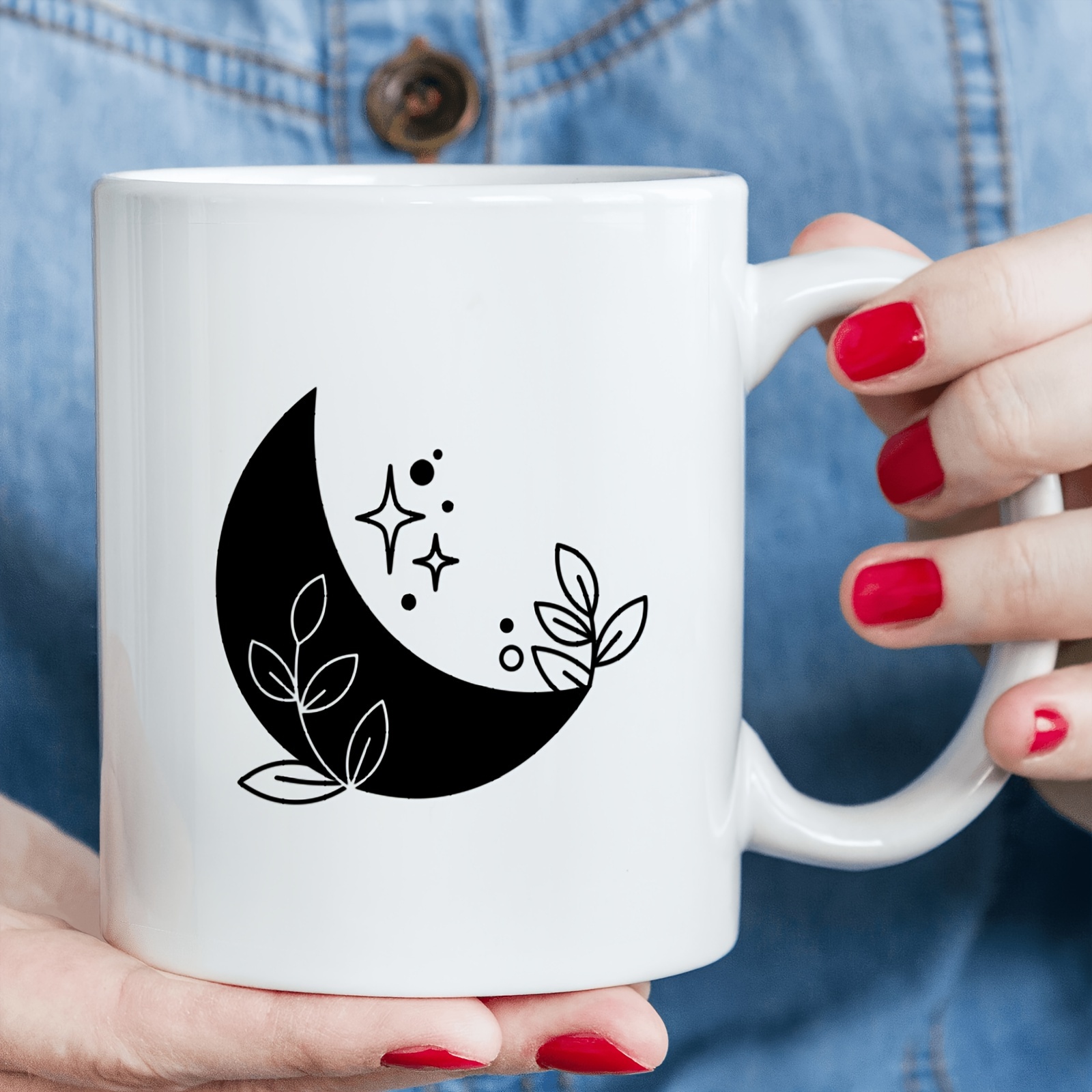 Moon Pattern Ceramic Mug Creative Coffee Mug Tea Cup - Temu