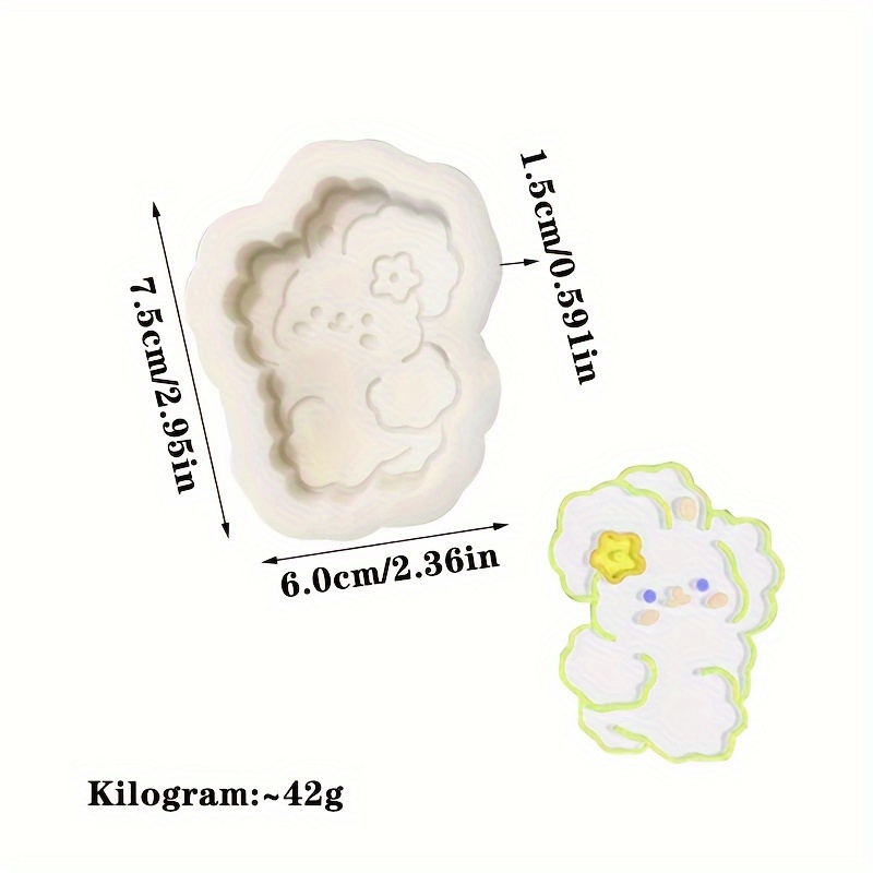 Cartoon Cute Rabbit Refrigerator Magnet Silicone Mold - Temu United Kingdom