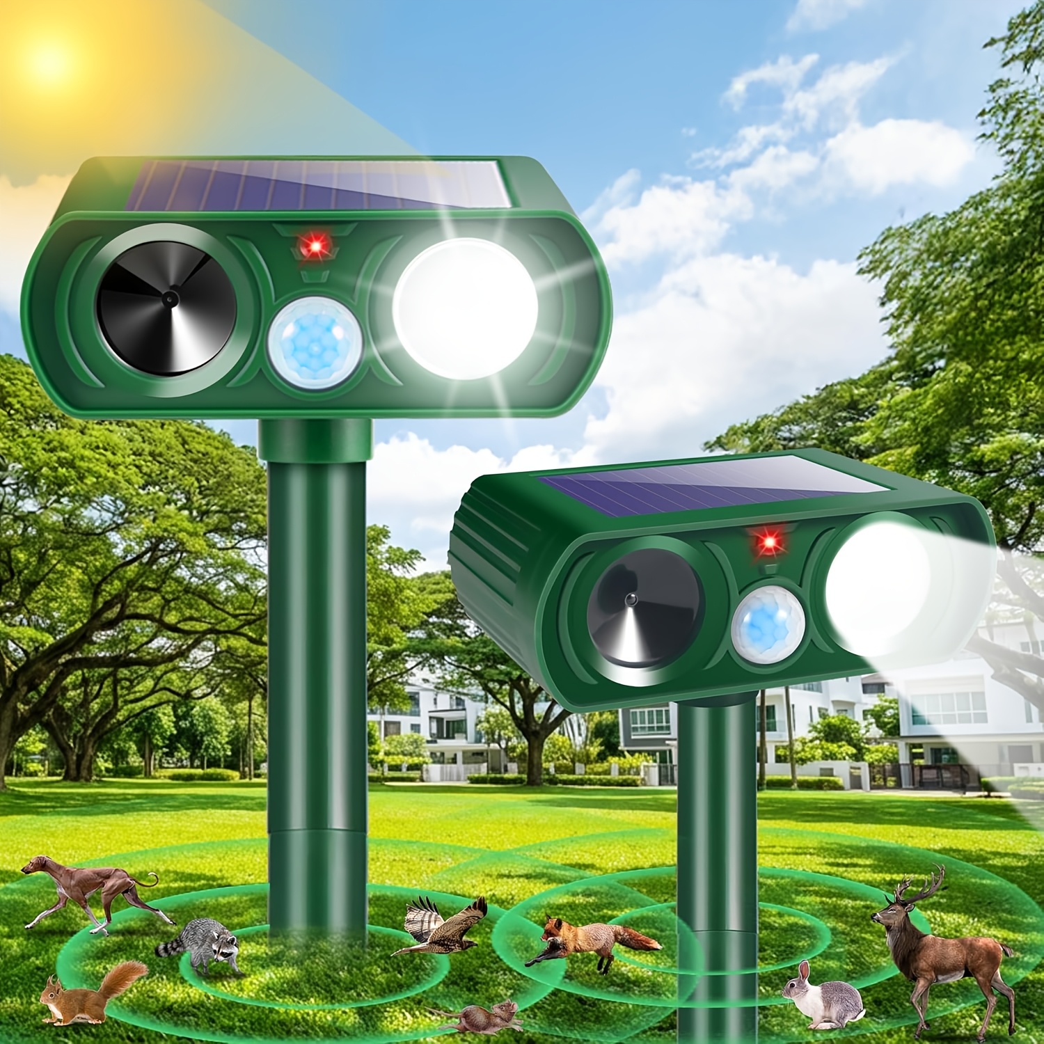 flashing motion sensor light sold on Temu United States