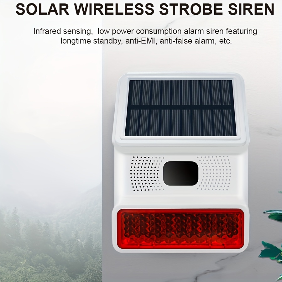 Motion Alarm Sensors Solar Alarm Strobe Light With Motion Sensor ...