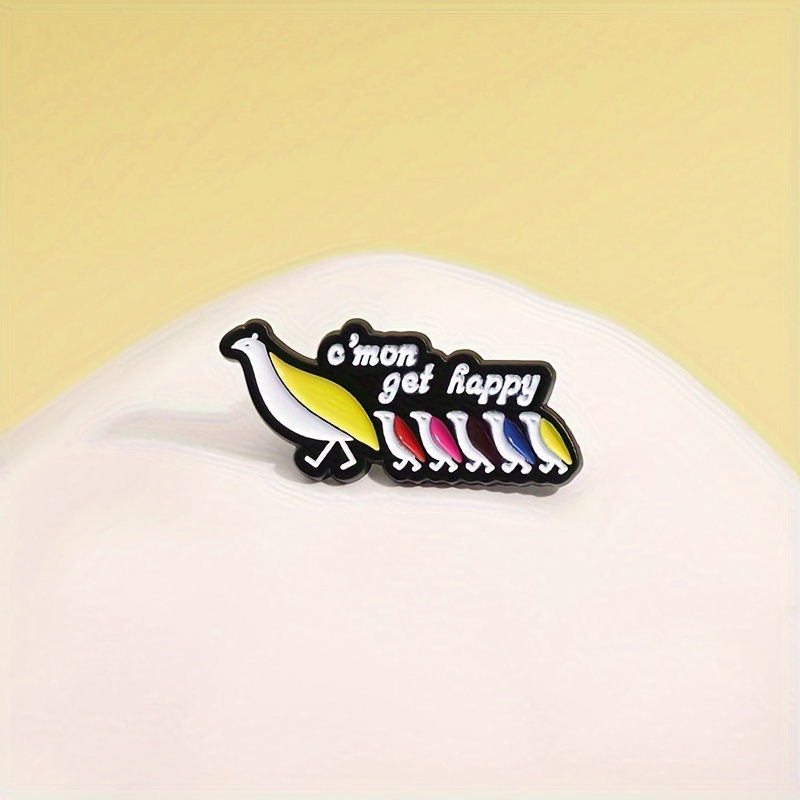 1pc Unisex Cute Badges With Cartoon Animal And Letters Pattern, Trendy ...