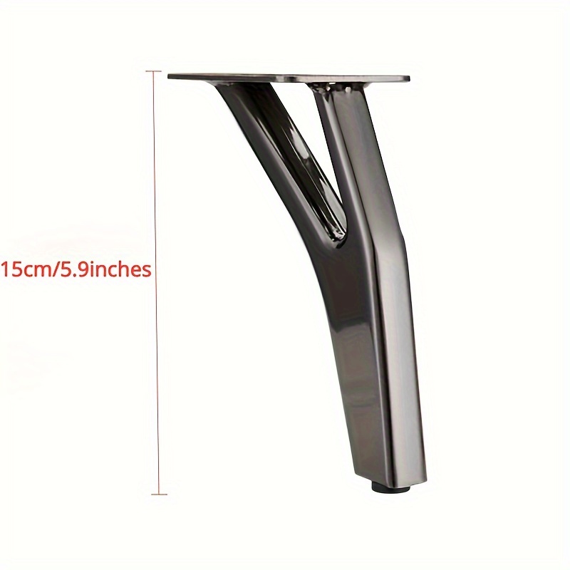 4pcs Y-shape Metal Furniture Legs 5.91inch Modern Heavy Duty Tapered ...