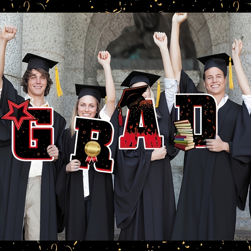 Grad Graduation Signs Stakes 2024 Graduation Decorations - Temu United