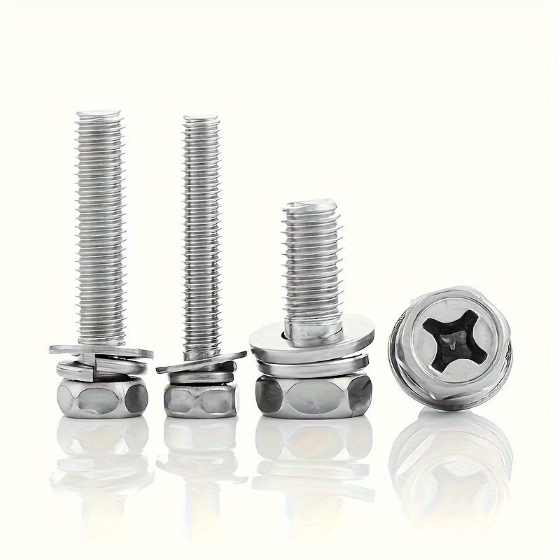 200 Piece Stainless Steel Hex Screw Assortment Kit M4 M5 M6 - Temu