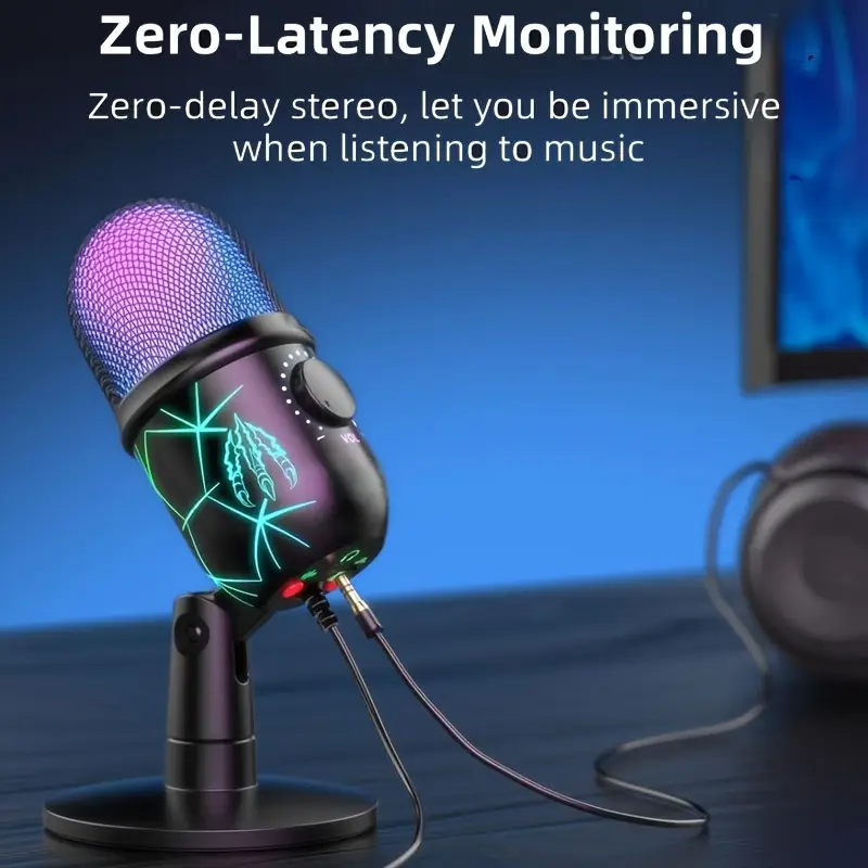 High Quality Rgb Pc Mic Rgb Stand Mic For Podcasting | Temu High Quality Rgb Pc Mic Rgb Stand Mic For Podcasting | Temu