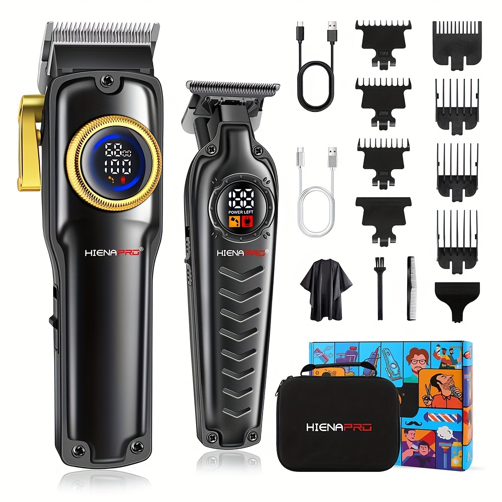 Professional Hair Clippers And Trimmer Kit For Men, Barber Clipper Set ...