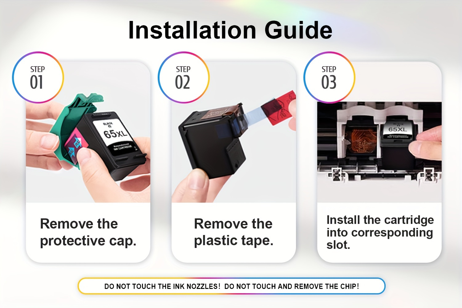 Remanufactured 65xl Ink Cartridge Combo Pack Compatible With Hp Deskjet ...