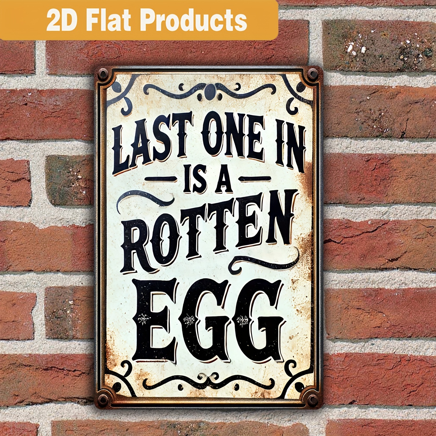 "last One In Is A Rotten Egg" Vintage Metal Sign - 8x12/30cm*7.87inch ...