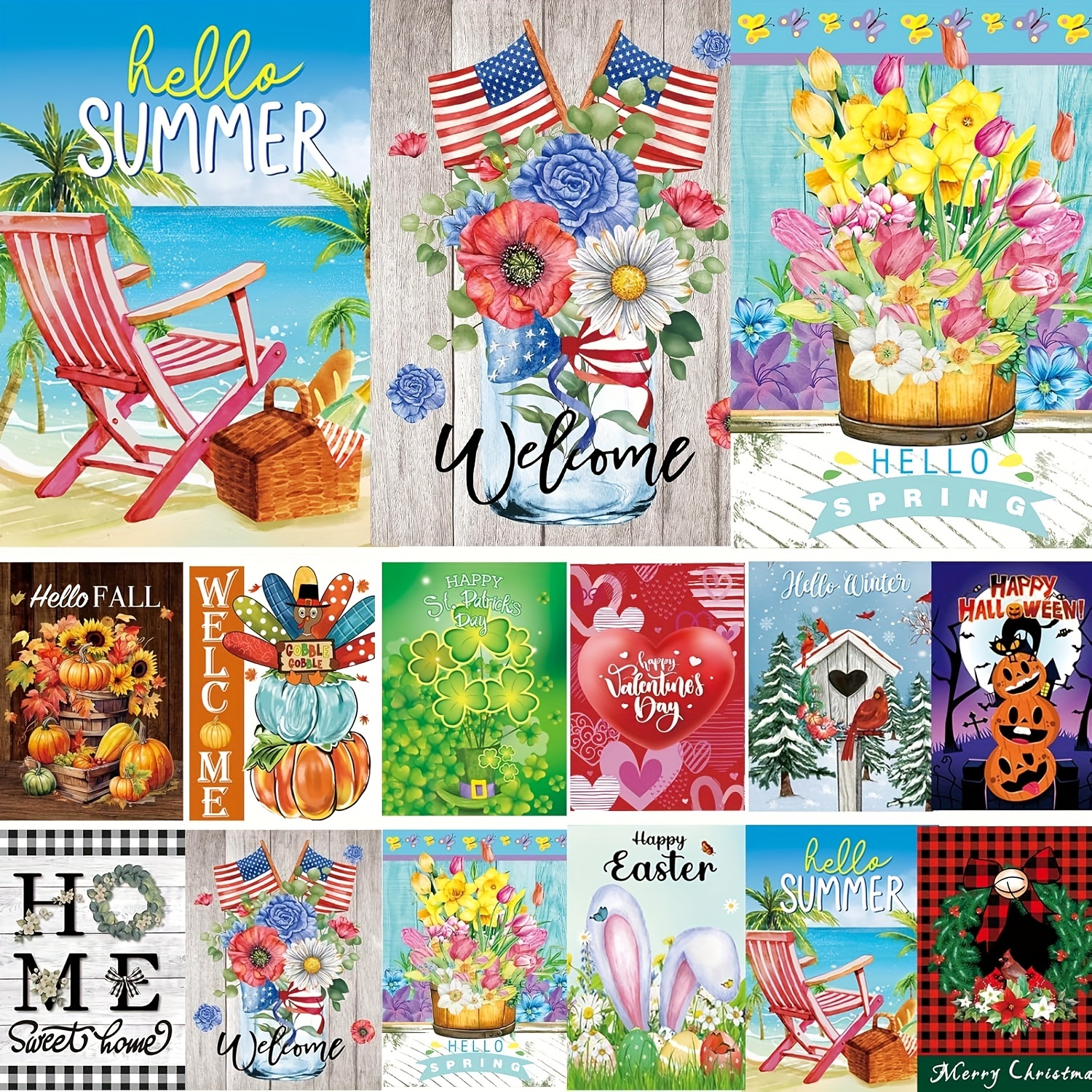 garden flags sold on Temu United States