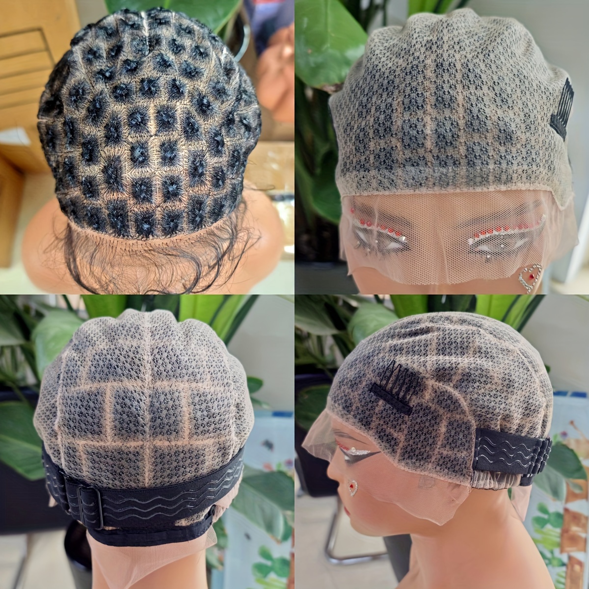 full double lace braided wig cap diy wig cap crochet hair Temu