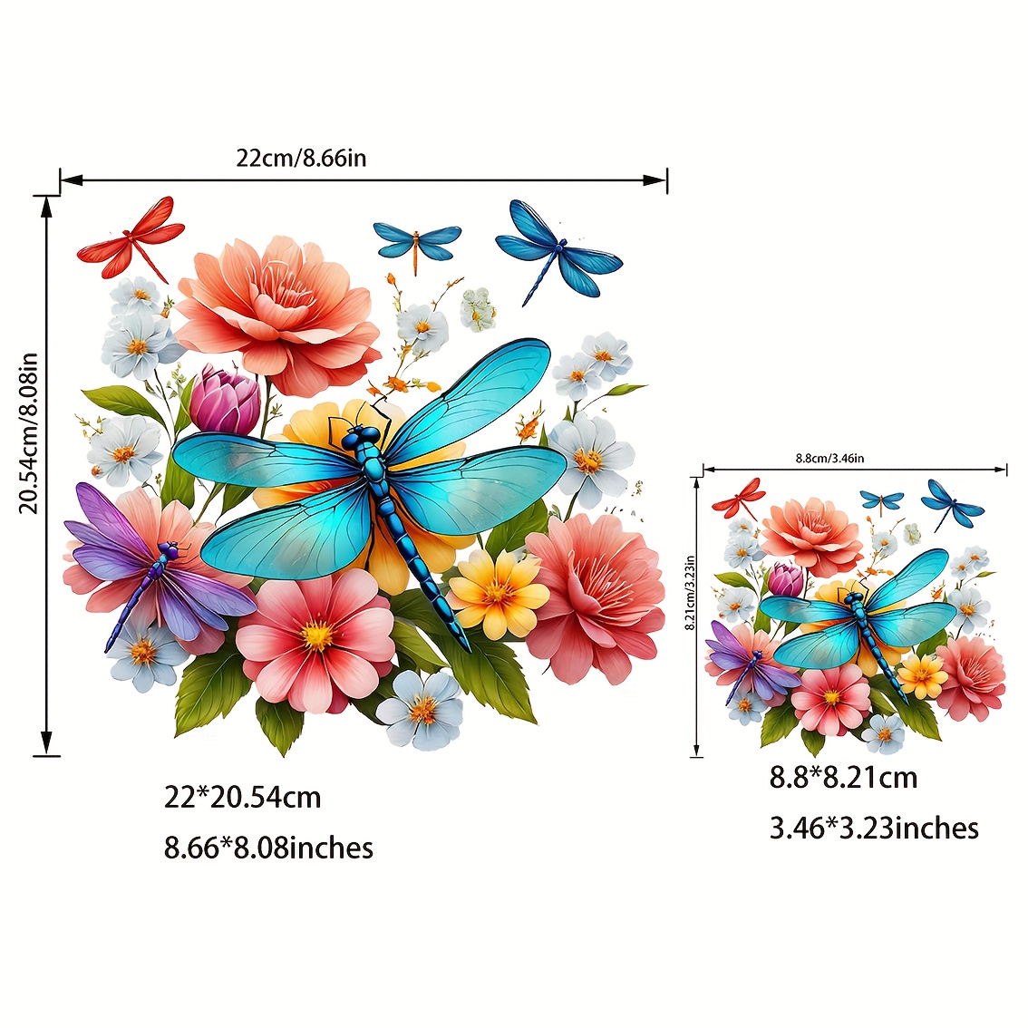 Flower Bushes Stickers Dragonflies In Men Suitable T shirts - Temu Canada
