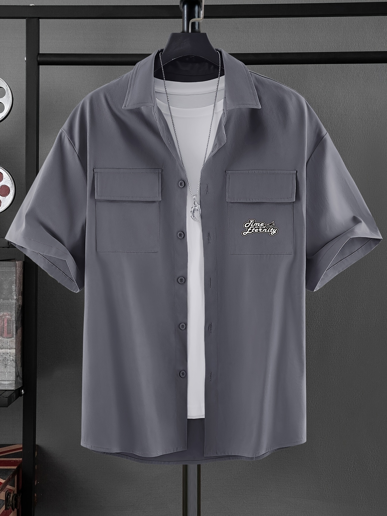 Plus Size Men's Pottery Pot Dollars Print Cargo Shirt - Temu Norway