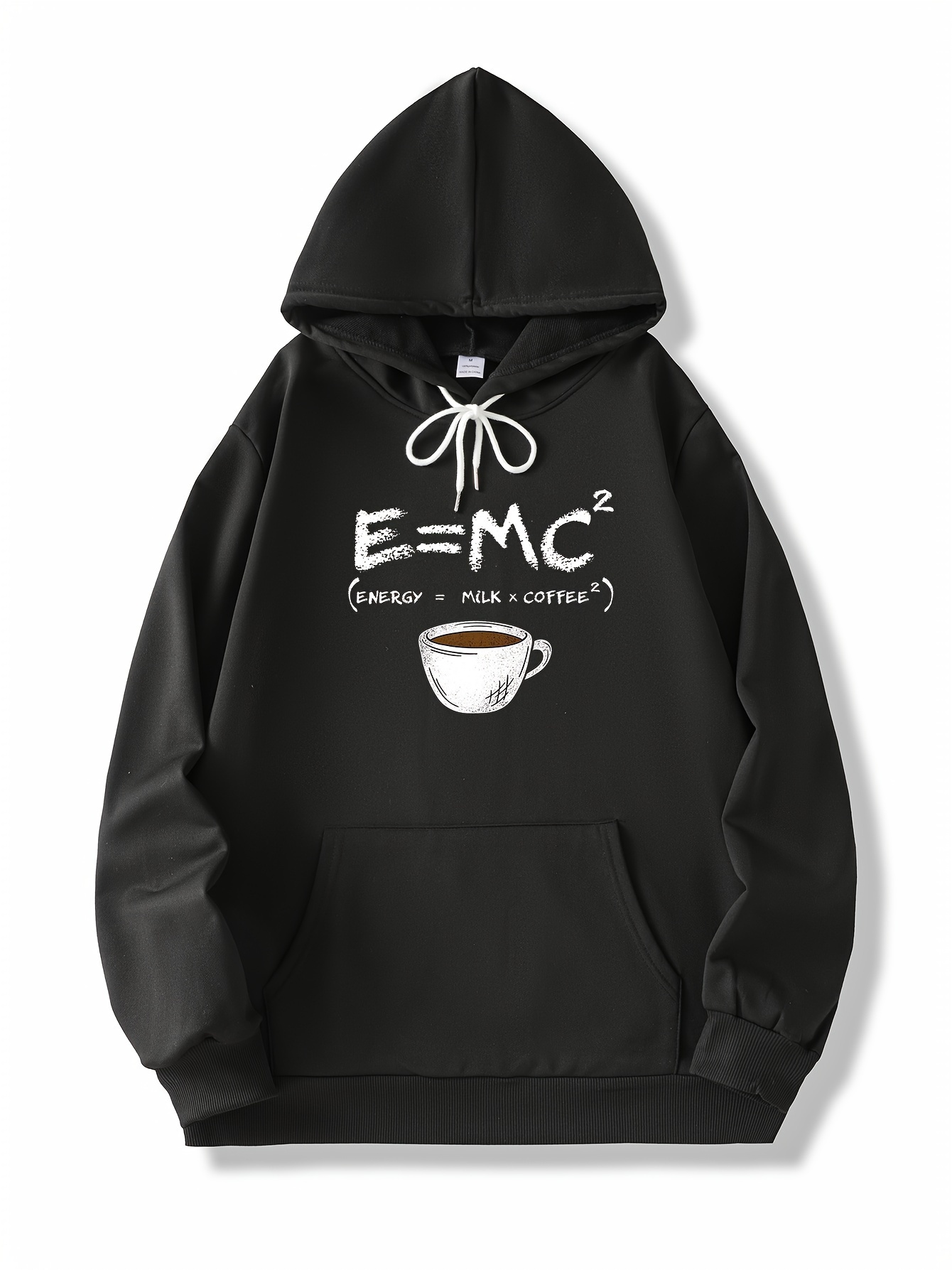 Coffee Print Trendy Hoodie Casual Long Sleeve Kangaroo Temu Canada