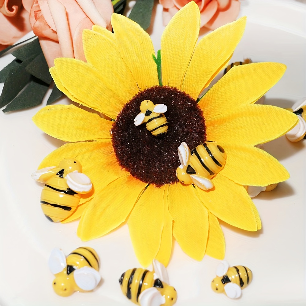 Mini Bumble Bee Figurines Diy Resin Crafts Party Decor - Temu