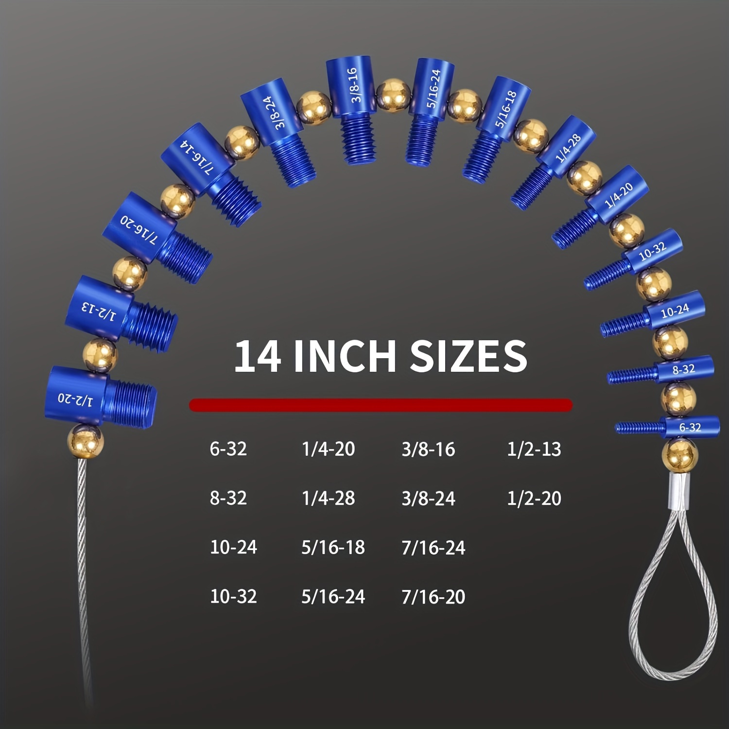 Nut Bolt Thread Checker Wire Lanyard 26 Male/female Gauges - Temu Türkiye