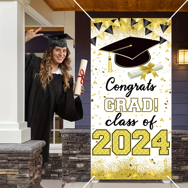 Congrats Grad Banner Graduation Banner Congratulations - Temu Canada