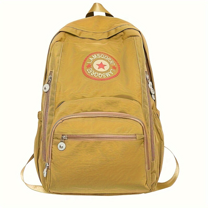 Nylon Simple Fashion School Bag Large Capacity Casual - Temu United Kingdom
