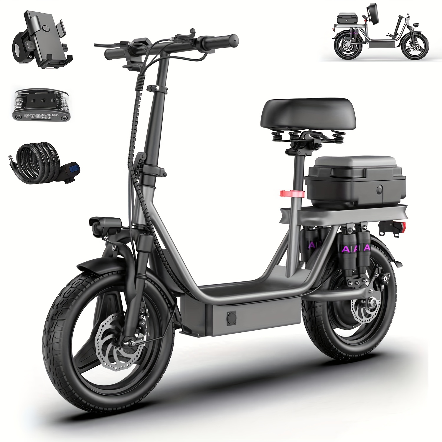 electric scooter with seat sold on Temu United States