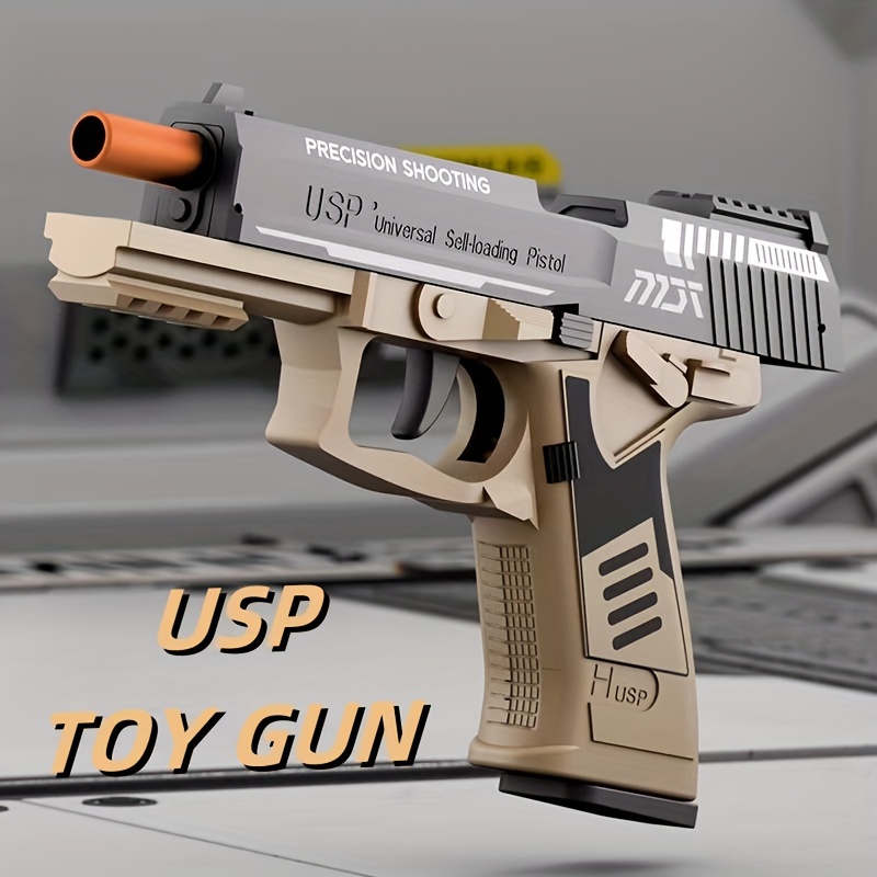 Realistic Shell-ejecting Toy Gun With 20 Soft Bullets, 12 Cases & 2 ...