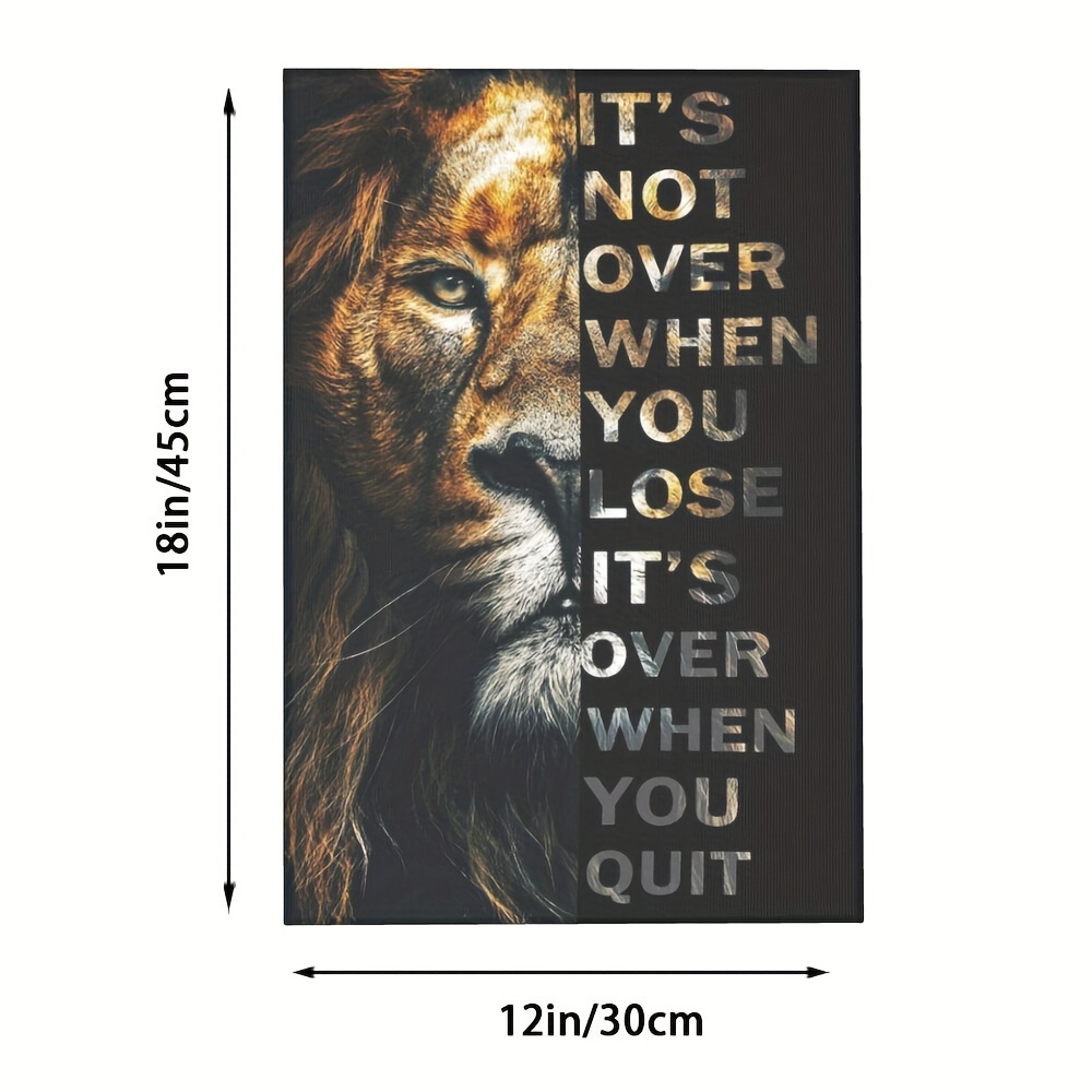 Inspirational Wall Art Motivational Quotes Animal Lion Print - Temu ...