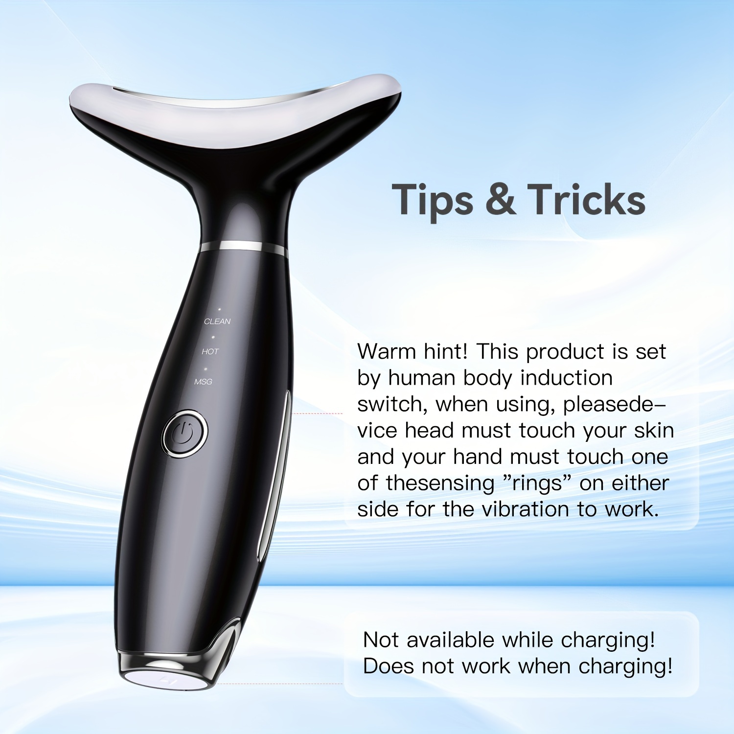 Rechargeable Facial Neck Beauty Device 3 Color Led Hot - Temu