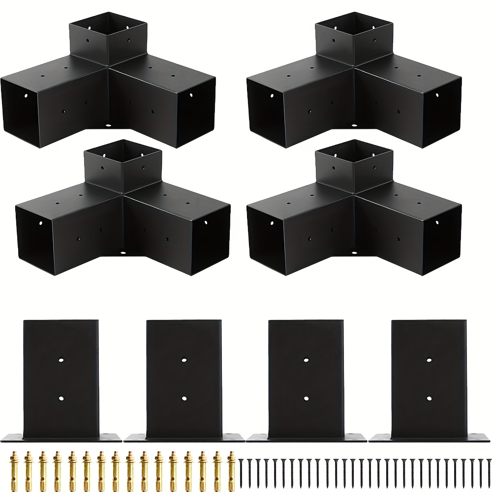 Heavy Duty Pergola Hardware 5-Way Cross Pergola Brackets Kit For 6x6 ...