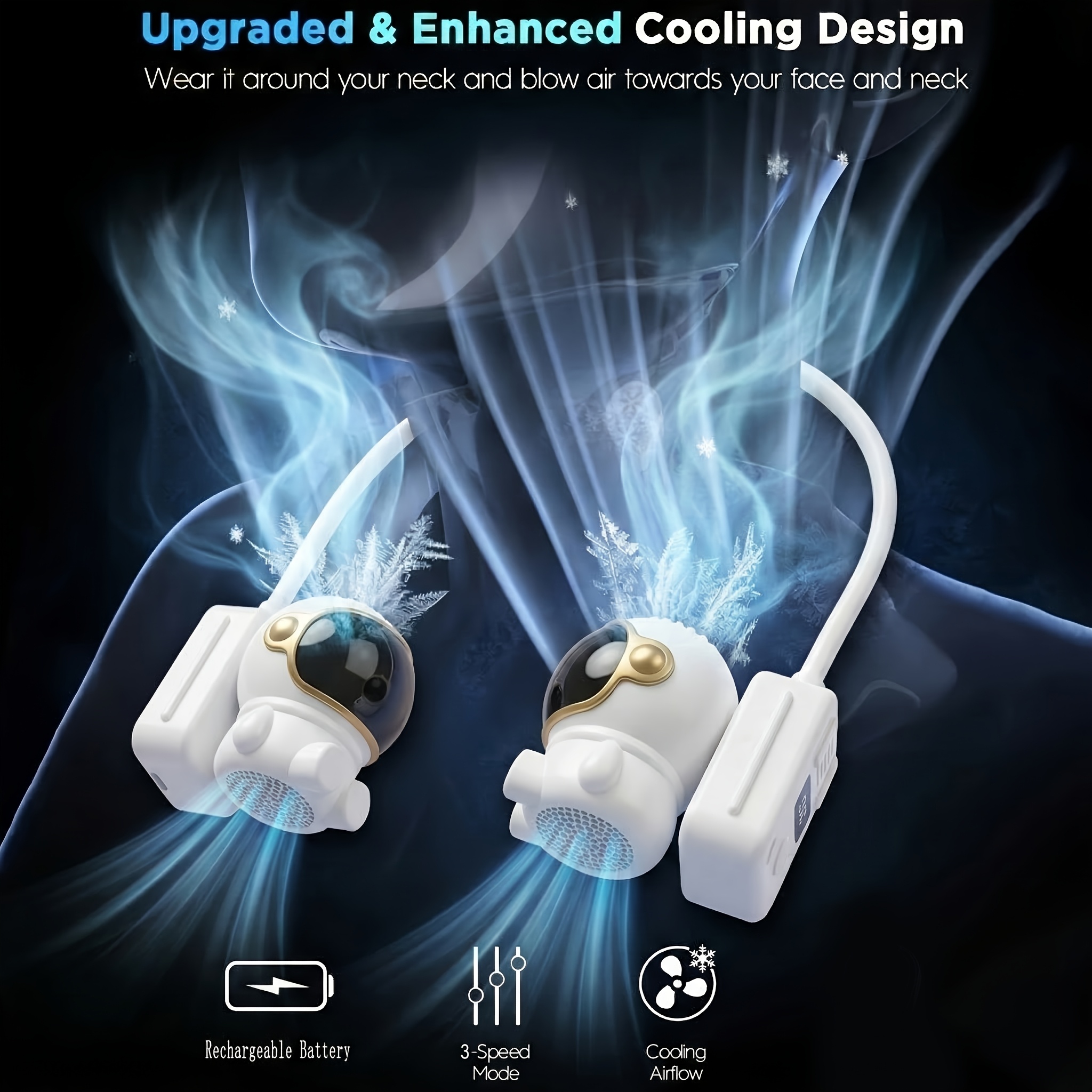 portable neck fans sold on Temu United States