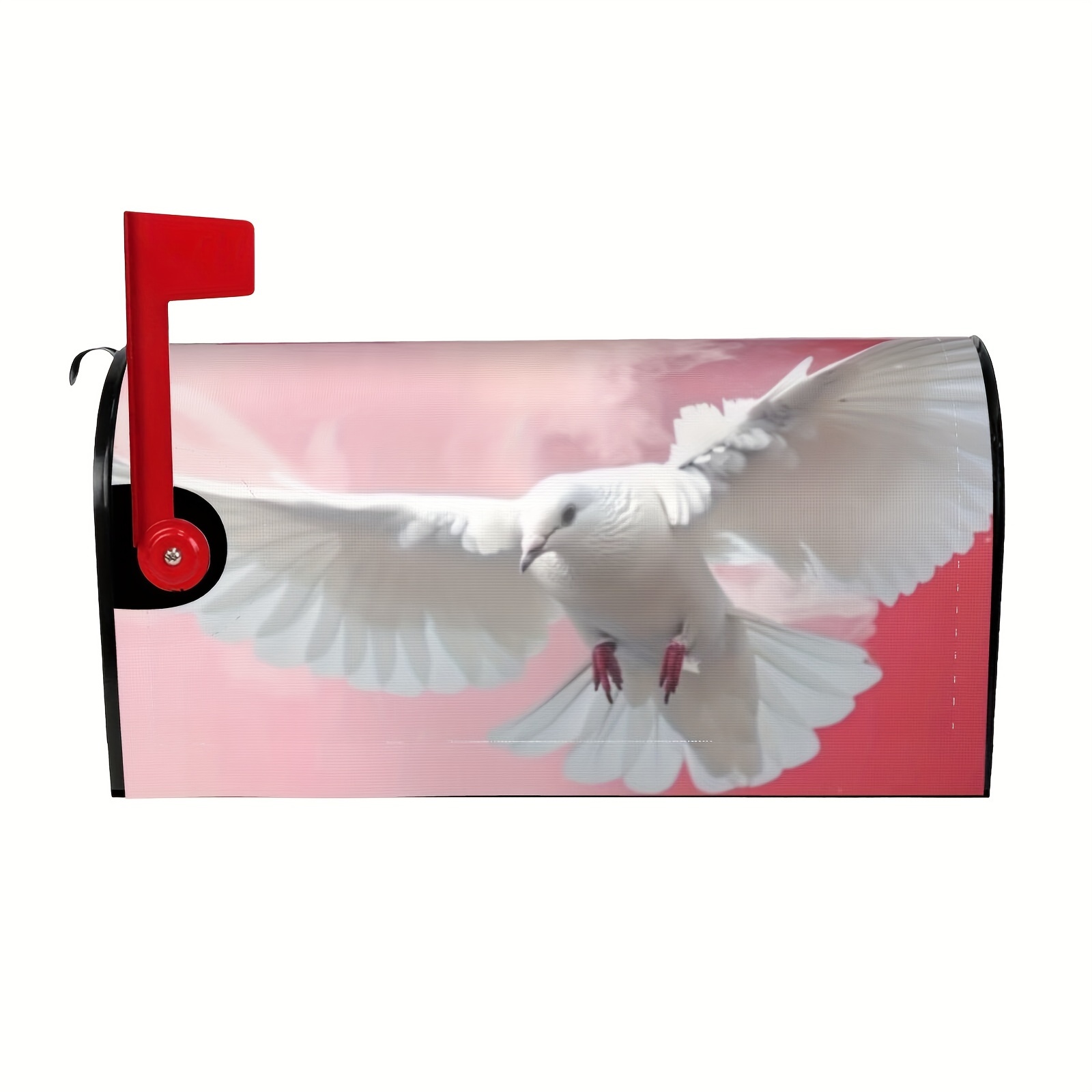 Creative Pattern Theme White Dove Mailbox Cover Post Letter - Temu Canada