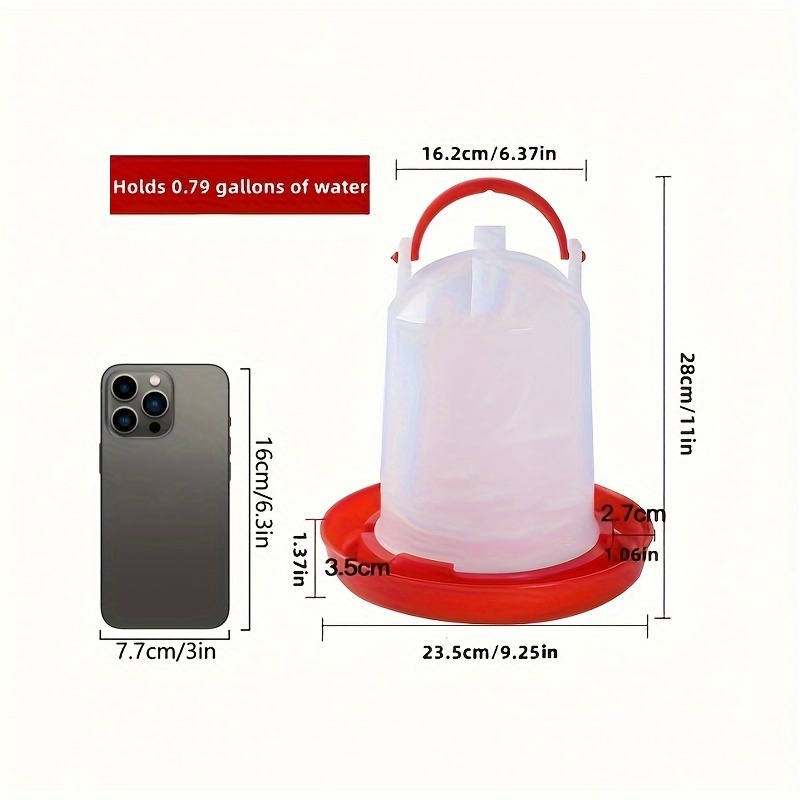 0.79 Gal Chick Waterer Kit Poultry Fountains Waterers - Temu