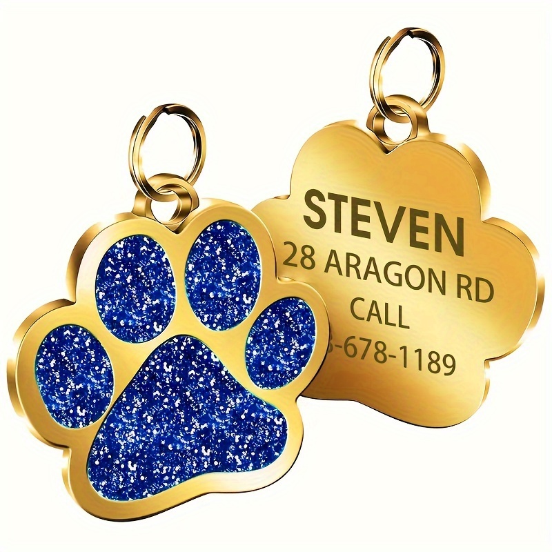 Personalized Pet Id Name Pendants Custom Cat Dog Puppy Tags - Temu ...