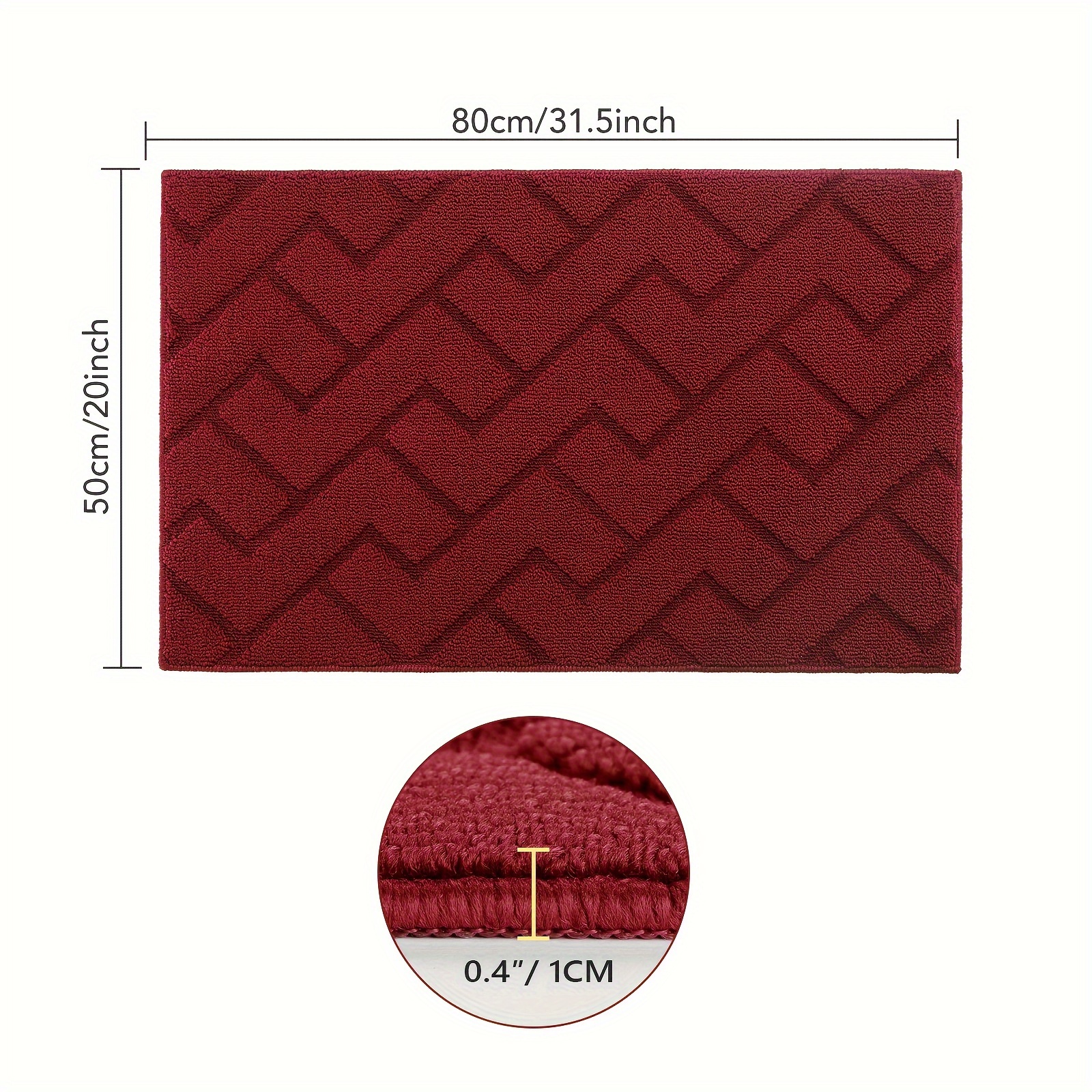 Red Textured Doorway Welcome Mat Dirt trapping Entryway - Temu