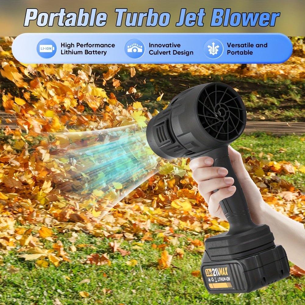 Cordless Blower Turbo Jet Double-Blow Cordless Air Duster - High-Power ...