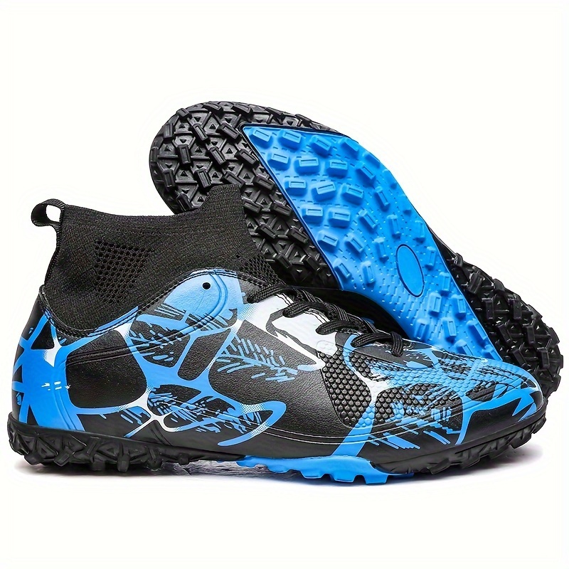 Mens High Top Turf Football Boots Professional Outdoor Anti Skid ...