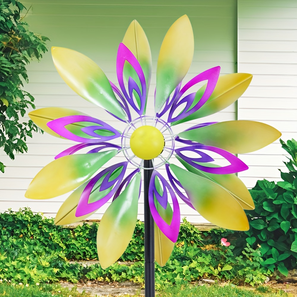 Windmill Yard Wind Spinners Outdoor Metal Stake 360 degress - Temu