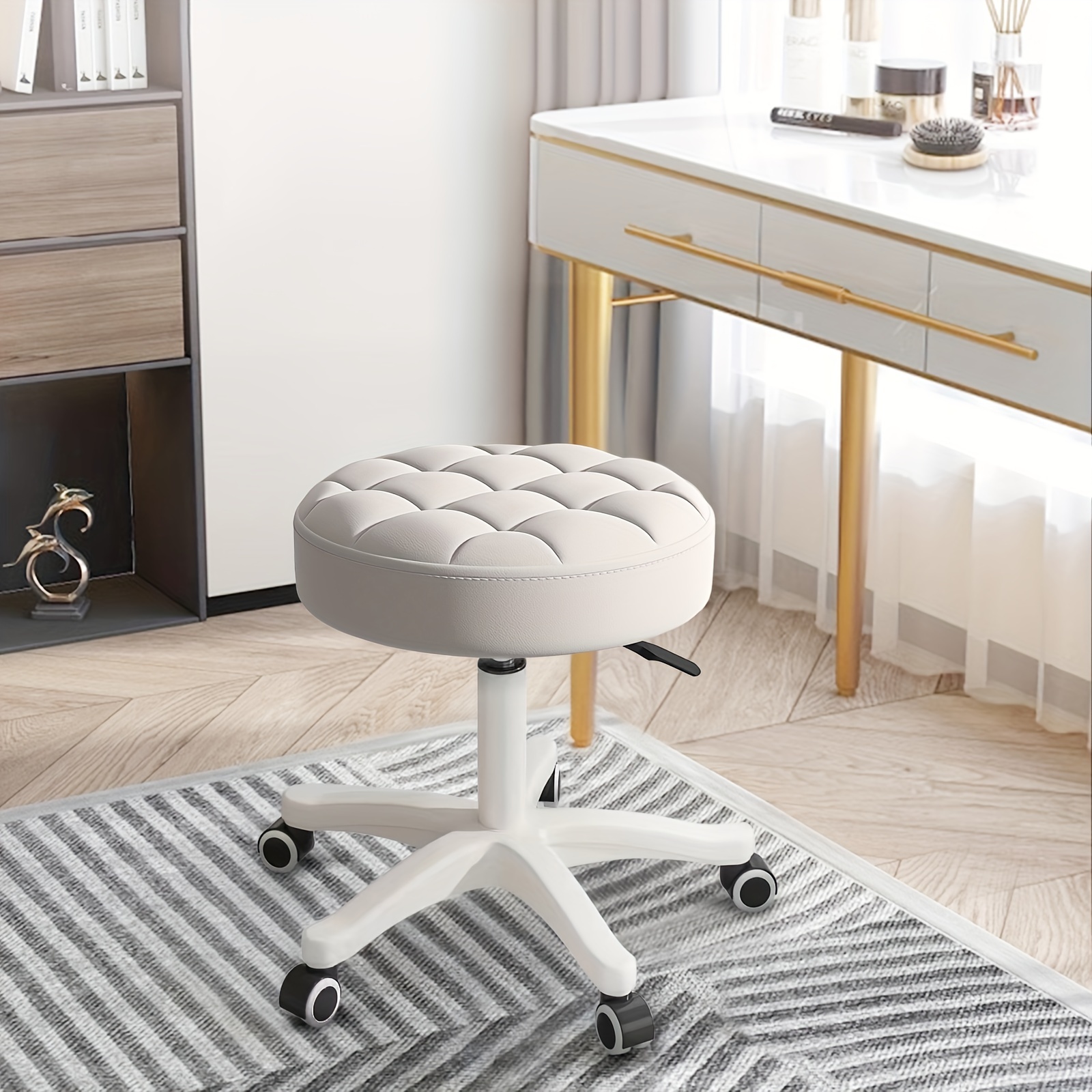 Adjustable vanity stool with wheels store