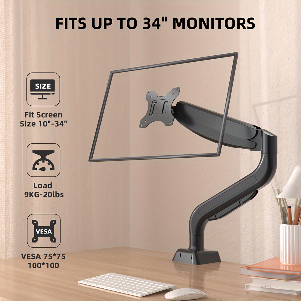 Monitor Arm Desk Mount 32 Inch Monitor Stand Holder Arms - Sturdy ...