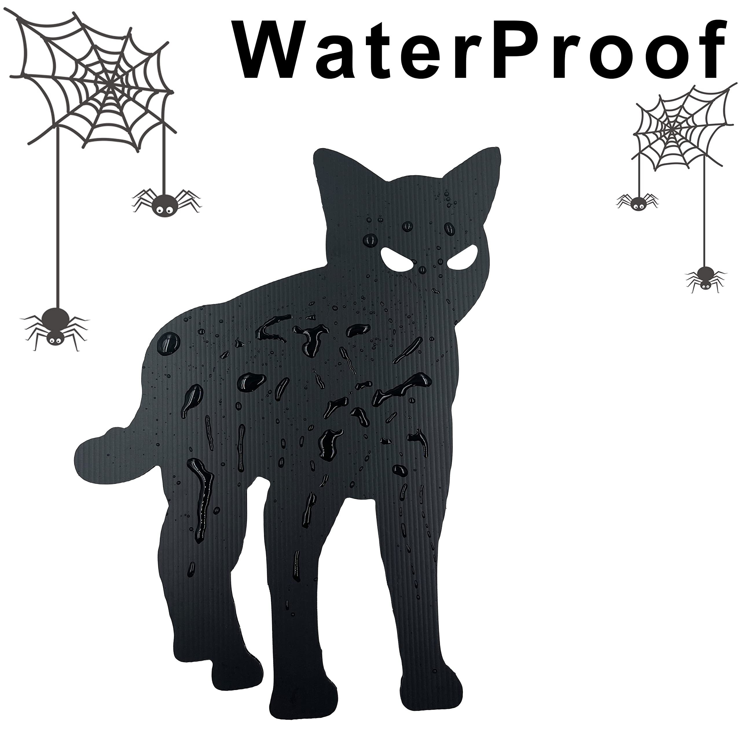 Halloween Black Cat Yard Signs Glow in Waterproof - Temu