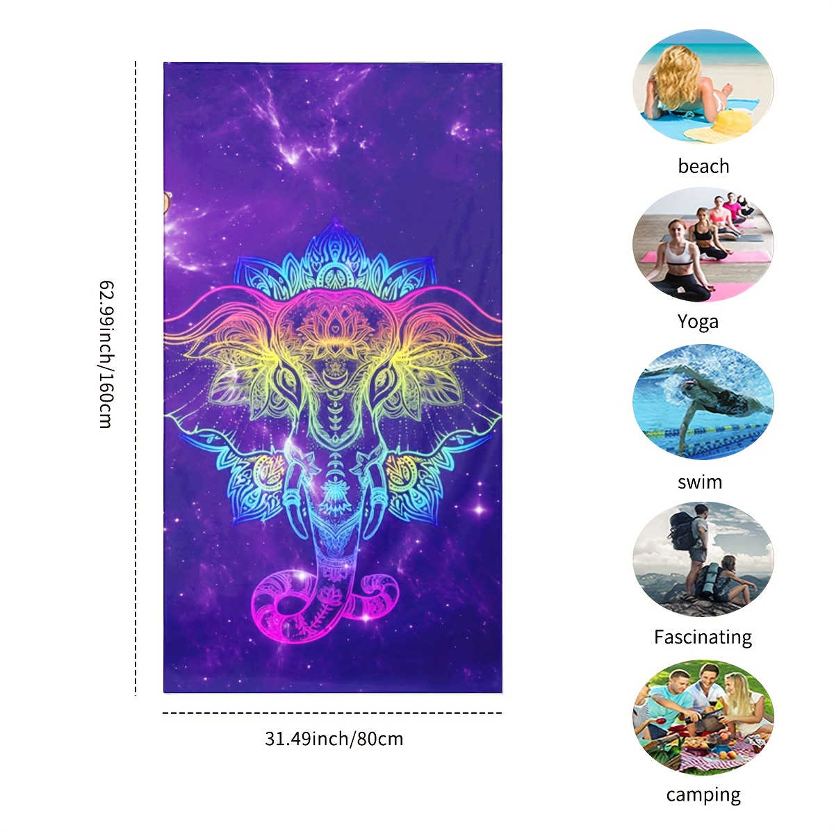 graphic print soft comfortable lightweight sand proof beach - Temu Canada