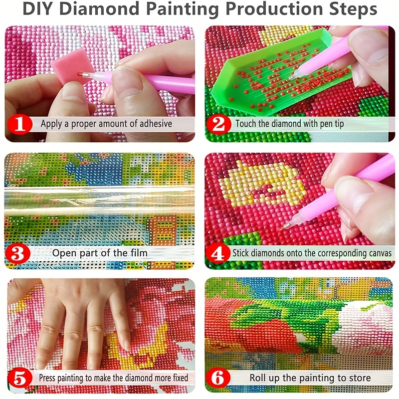 Diy 5d Diamond Painting Kit - Bird & Floral Design, Full Drill Round ...