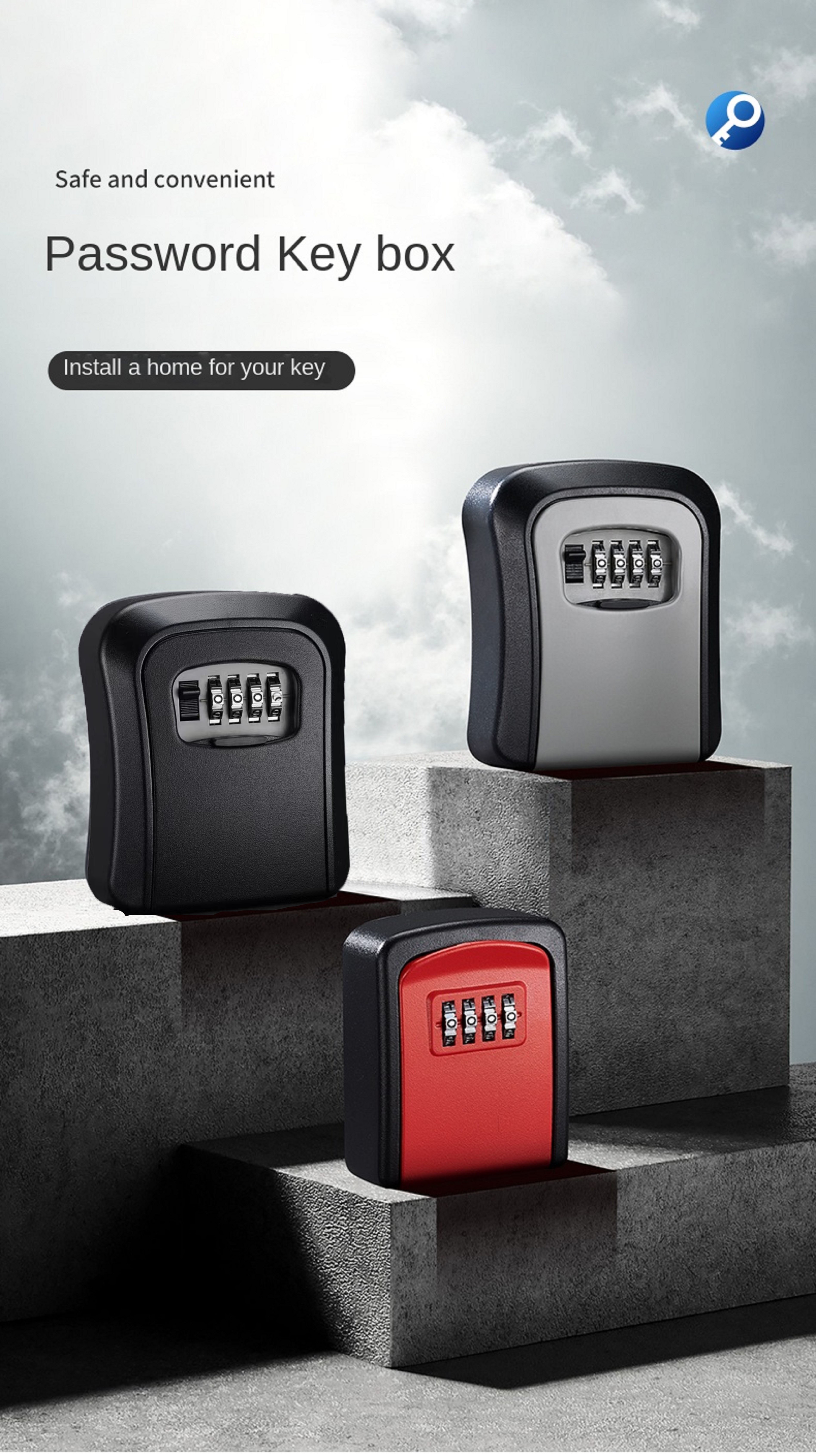 1pc Wall-mounted Universal Safe With Digital Password, 4-digit ...