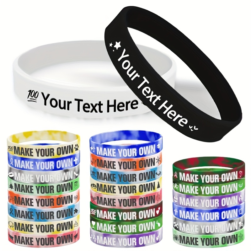 personalized silicone bracelets sold on Temu United States